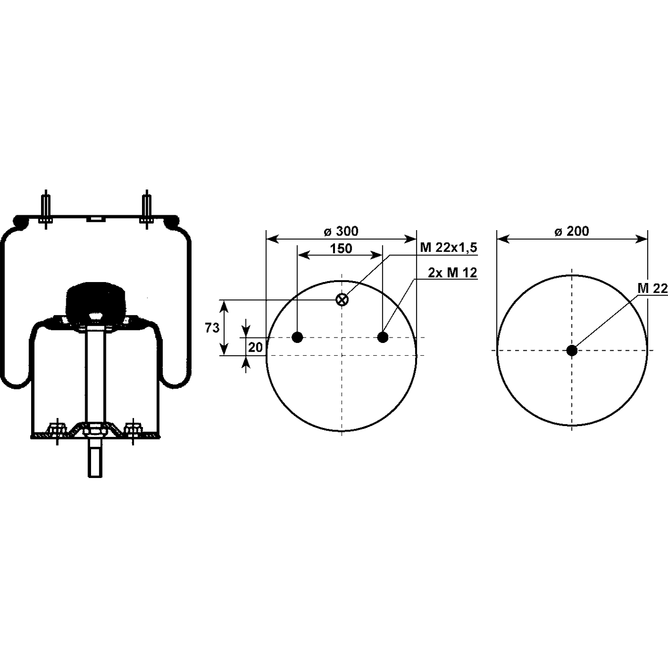 winkler Shop - Luftfeder, Rollbalg, komplett
