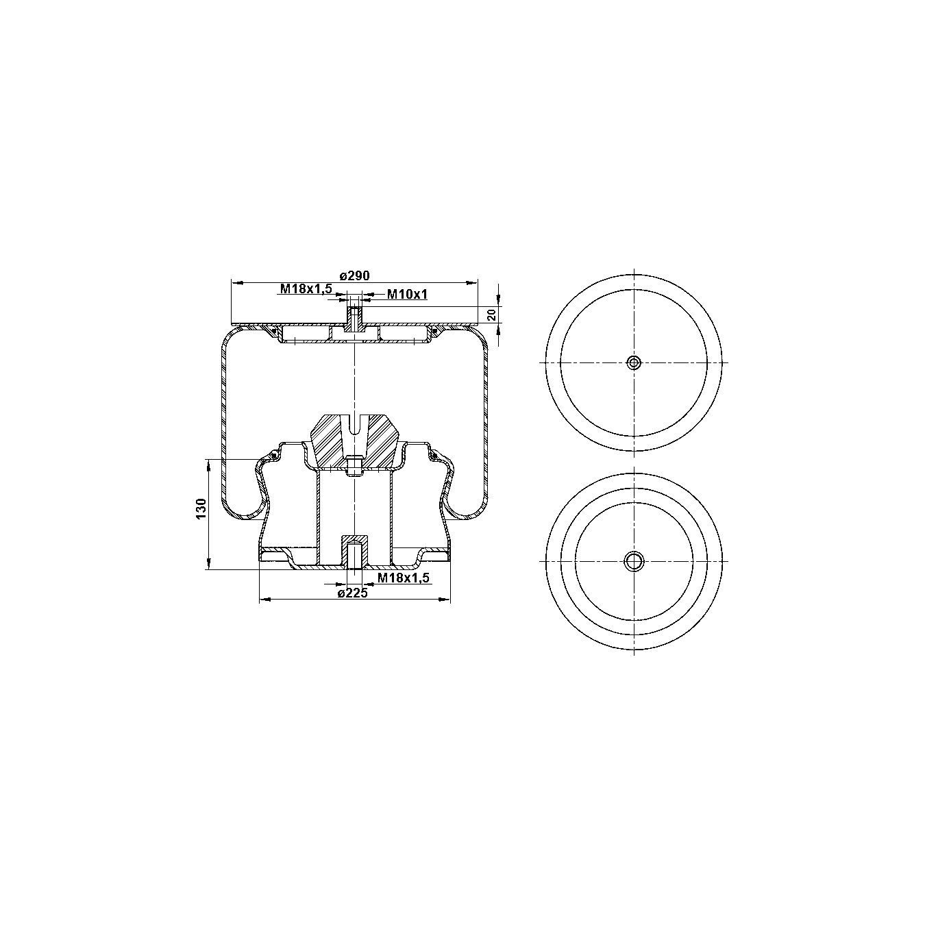 winkler Shop - Luftfeder, Rollbalg, komplett
