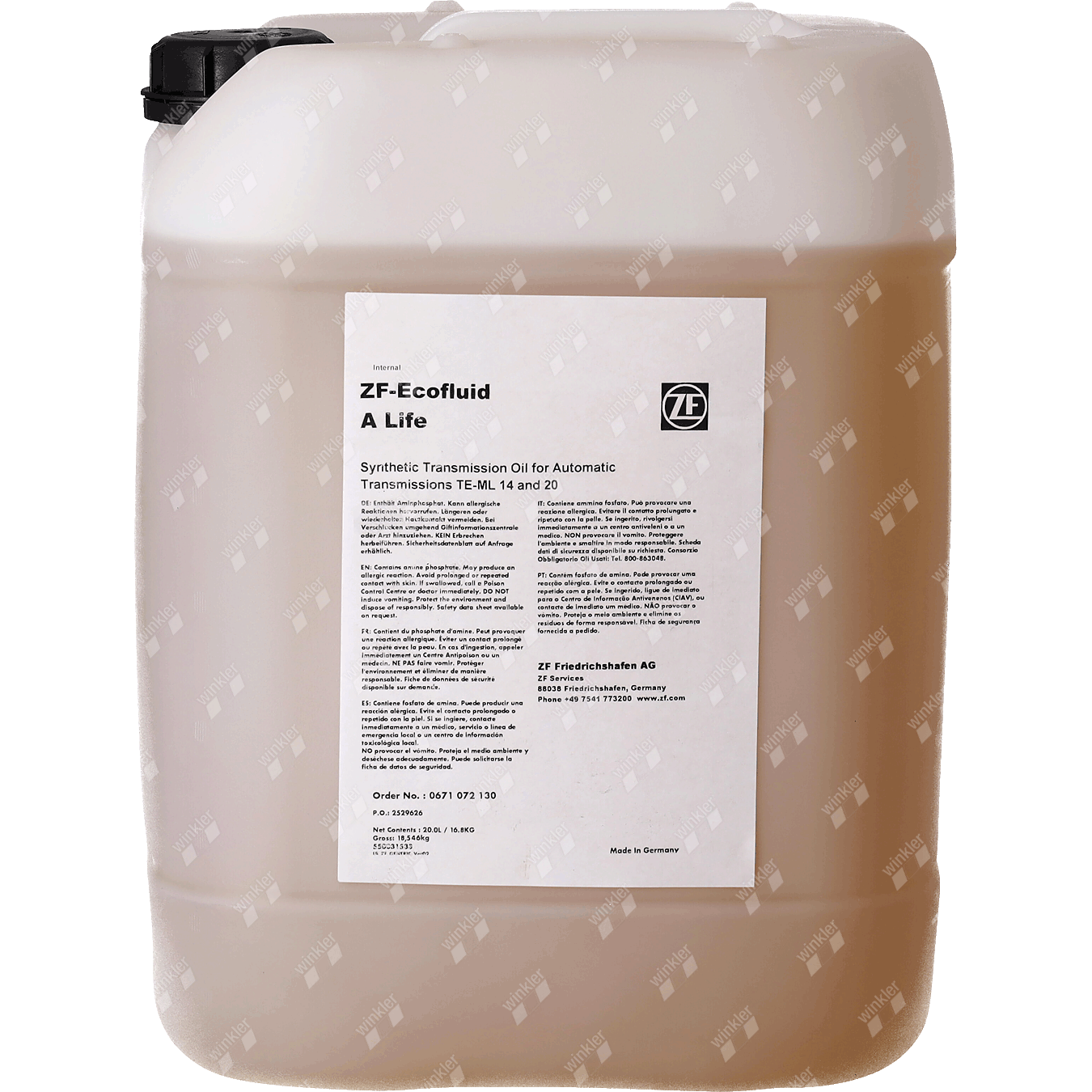 winkler Shop - Getriebeöl, Ecofluid A Life, ATF, 20l